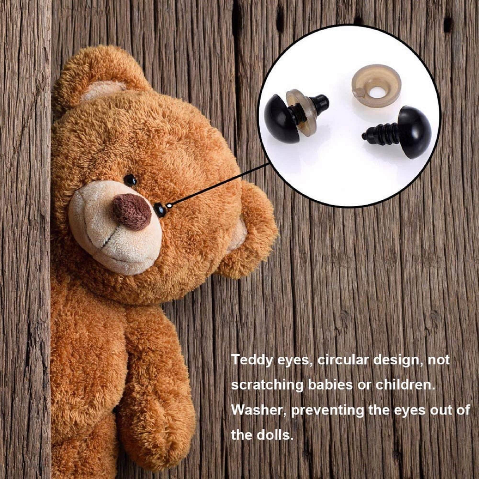 225pcs Plastic Safety Eyes Safety Noses With Washers 2 Box - Not Easy ...