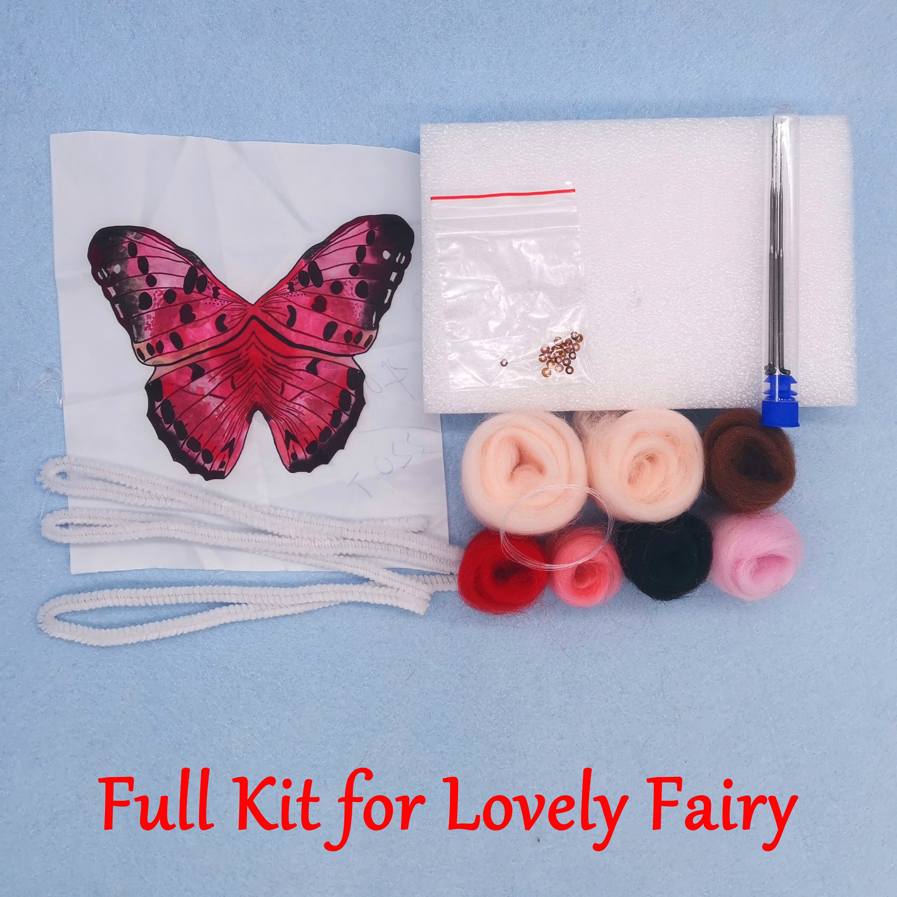 Butterfly Fairy Needle Felting Kit Craft Kit for Adults - Etsy