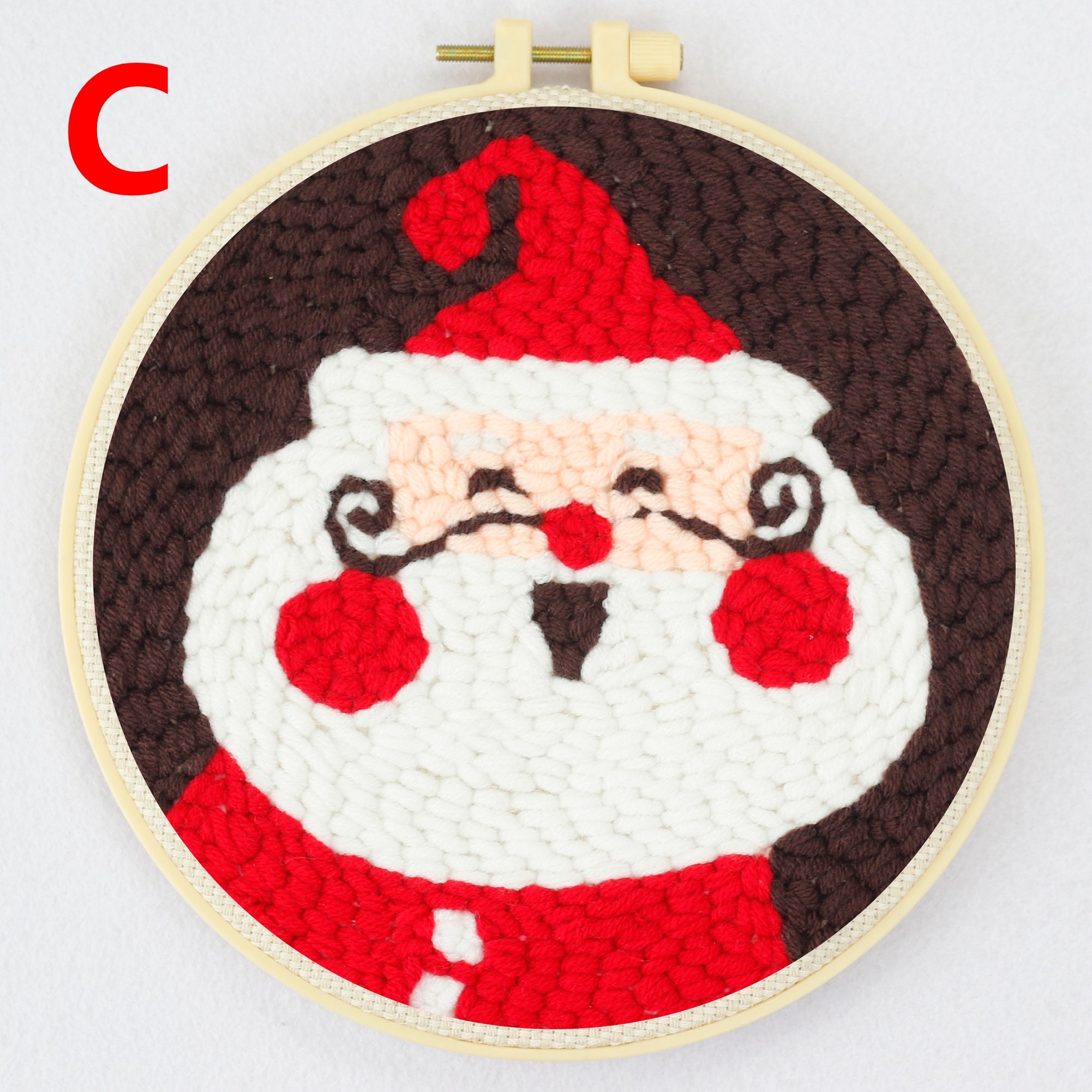 Christmas Punch Needle Kit Santa Claus Punch Needle Kit | Etsy