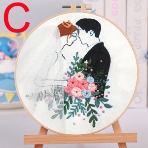 Wedding Embroidery Kit for Bride and Groom Gift Valentines Day Gift - Etsy