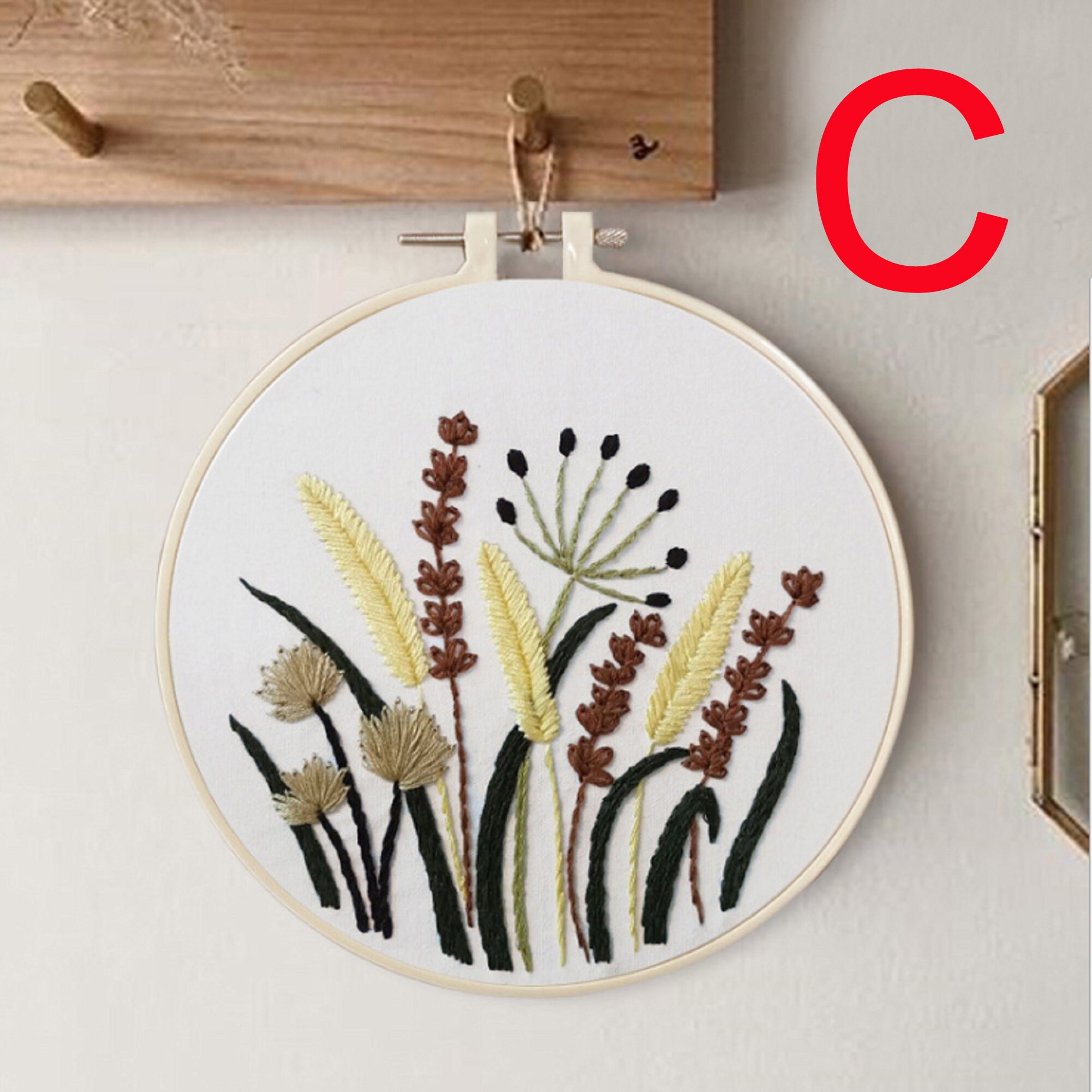 Strong Wildflowers Embroidery Kits Gift With Pattern | Etsy