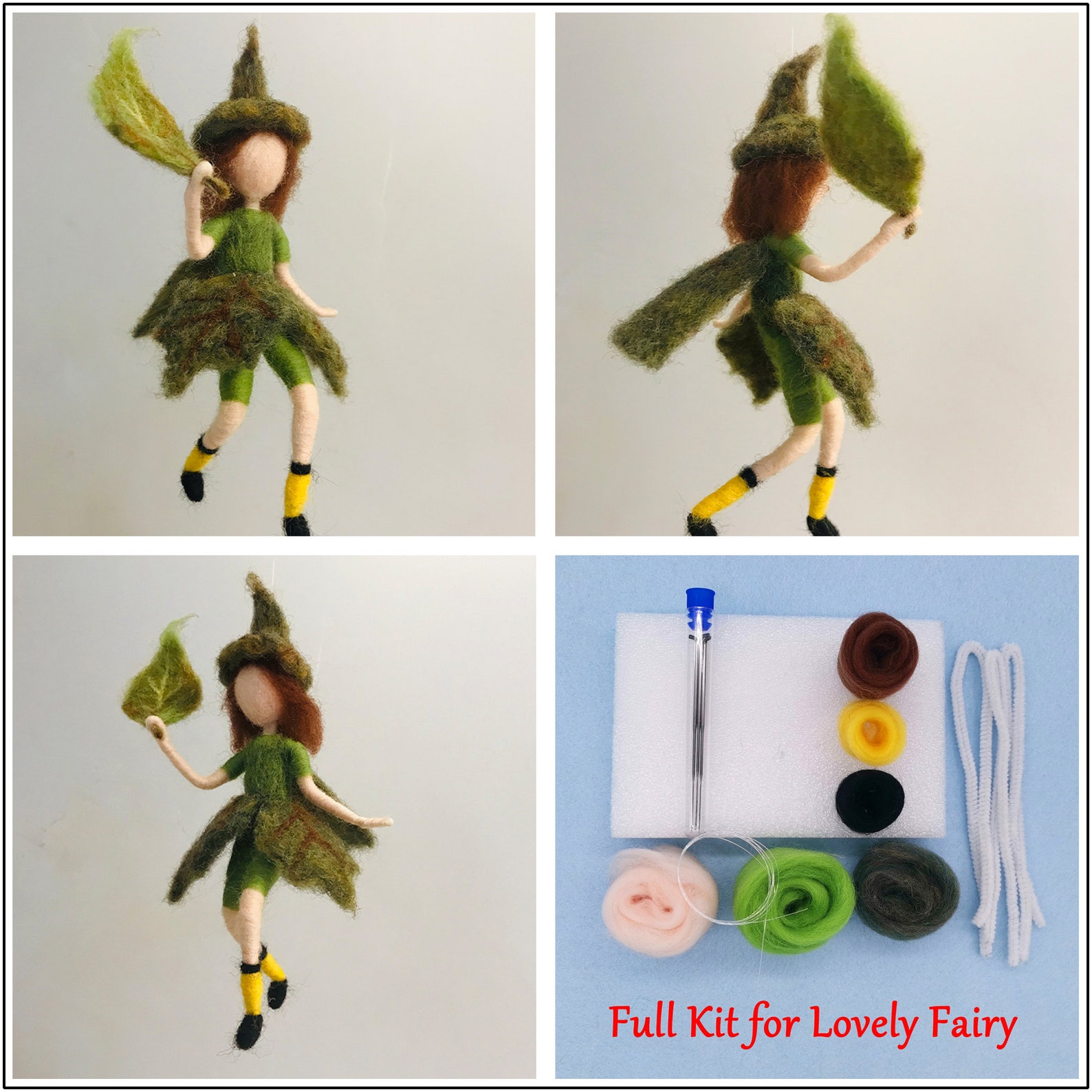 30 Designs Fairy Needle Felting Kits for Beginners With Wool, Felting ...