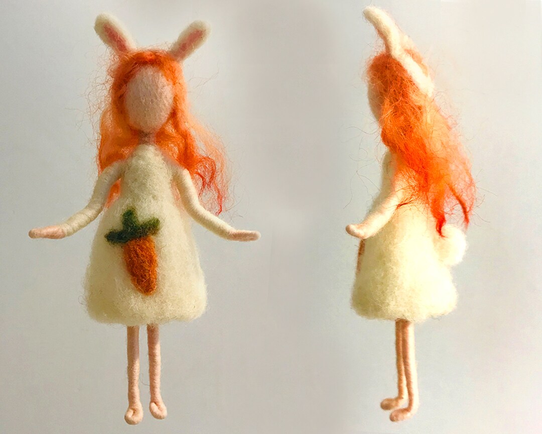 Elf Needle Felting Kit Carrot Dress, Pretty Girl Craft Starter Kit With ...