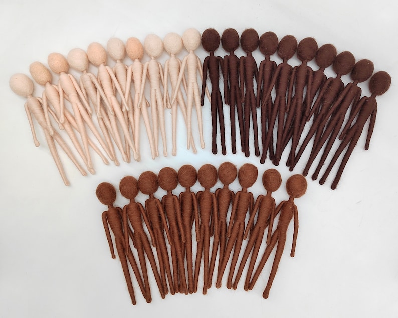 10 Pieces Pink Skin Tone Needle Felted Skeleton, Friendly for Beginner ...