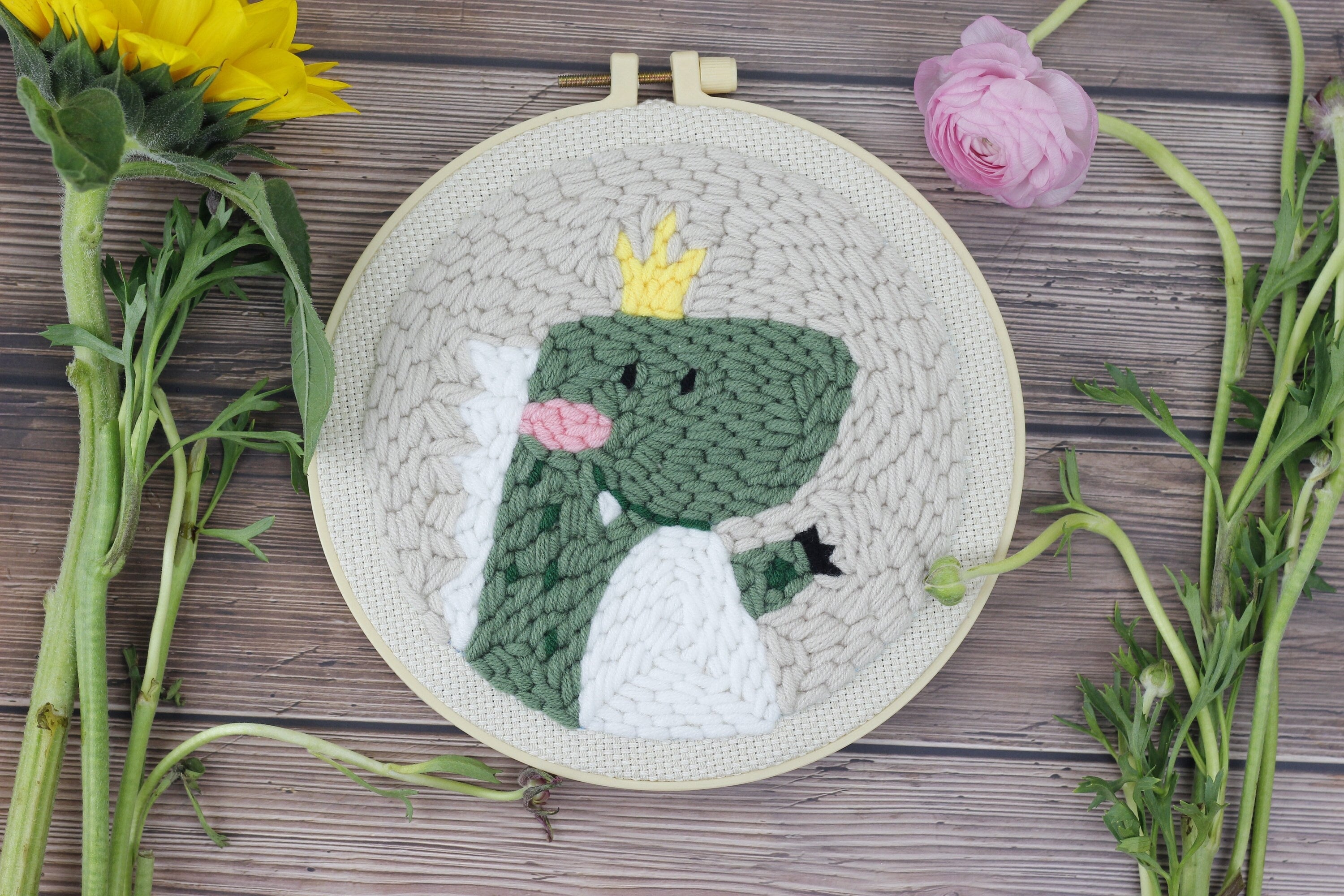 Dinosaur Punch Needle Kit Beginner Punch Needle Kit Punch | Etsy