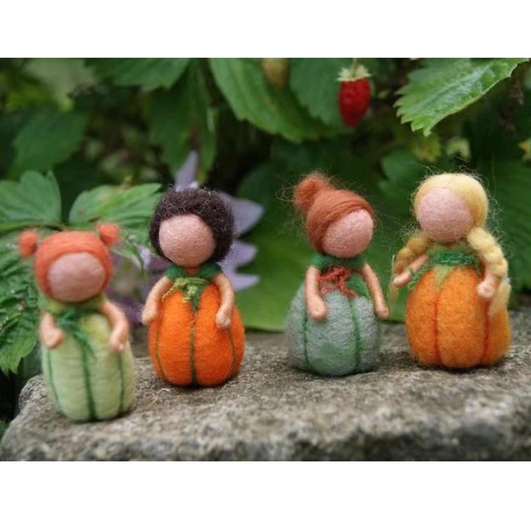 Halloween Pumpkin Fairy Needle Felting Kits, Craft Kits, Felting ...