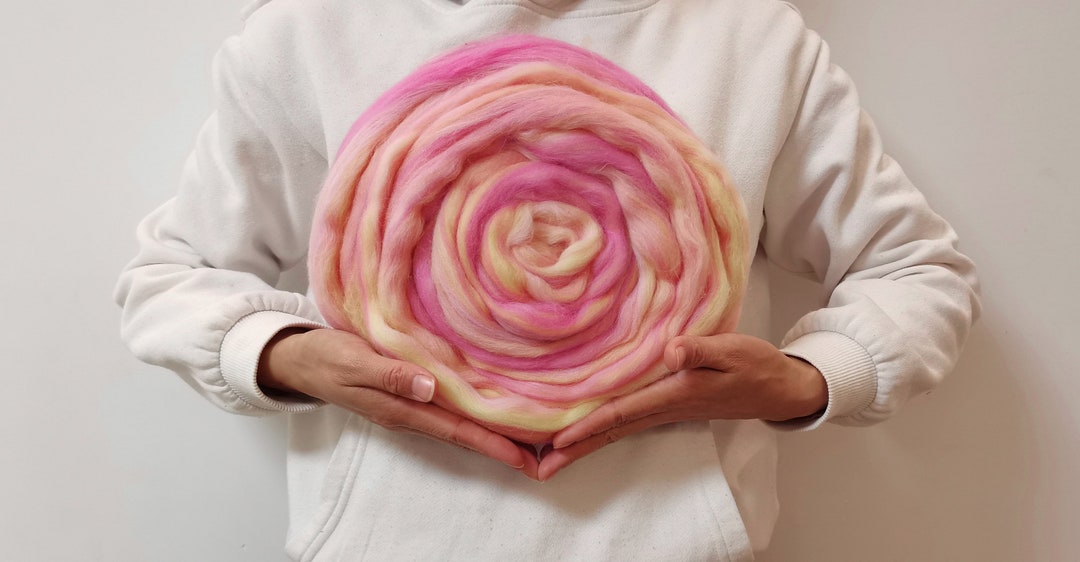 50g Merino Mixed Wool Roving /for Spinning and Felting / Hand Dyed Wool ...