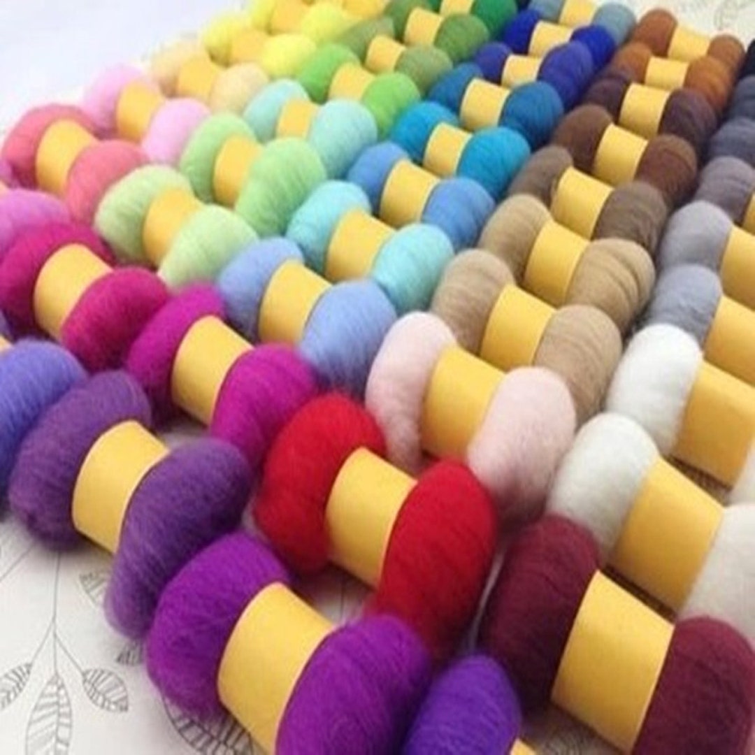 Superfine Merino Wool Roving Choose From 40 Colors for Needle Felting ...