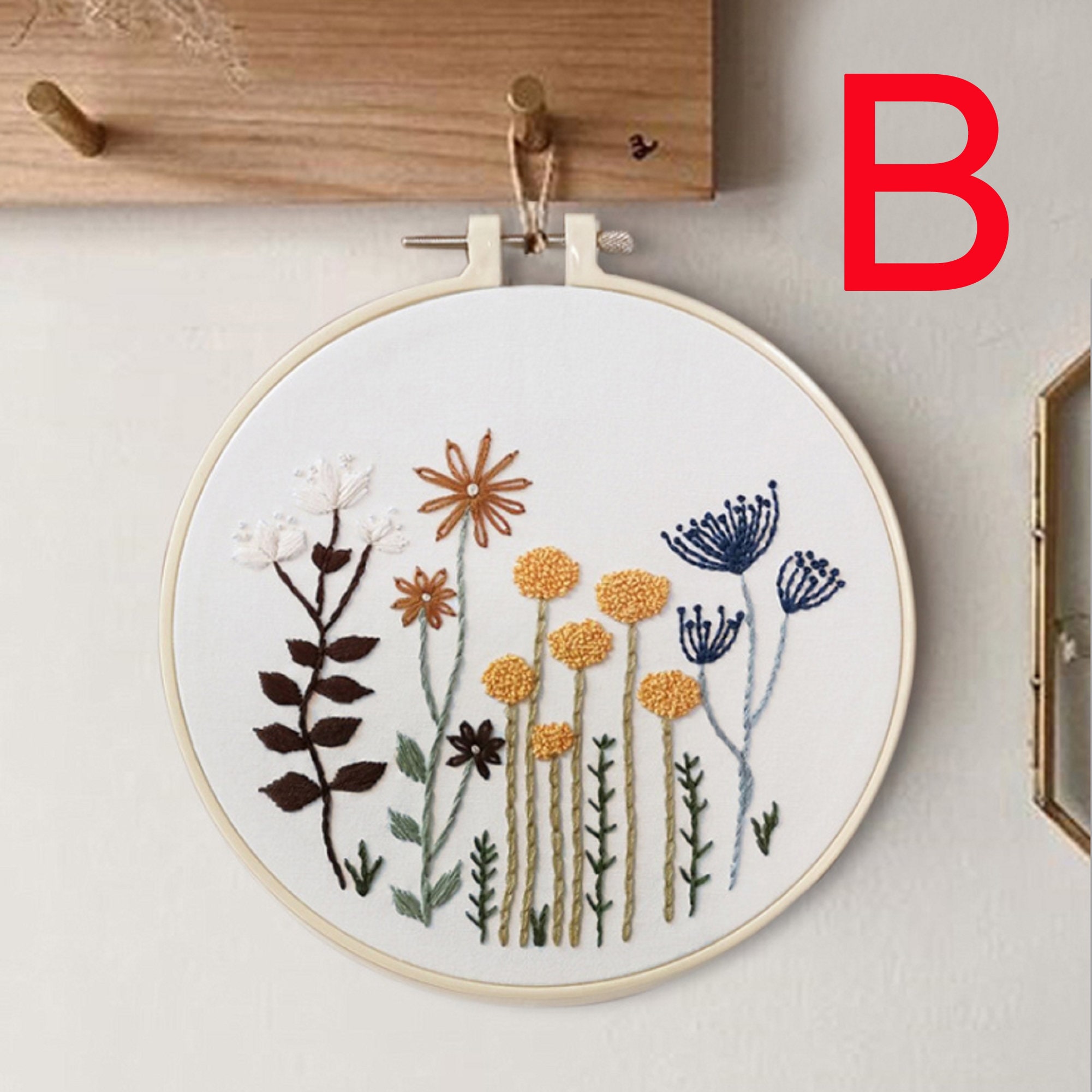 Strong Wildflowers Embroidery Kits Gift With Pattern | Etsy