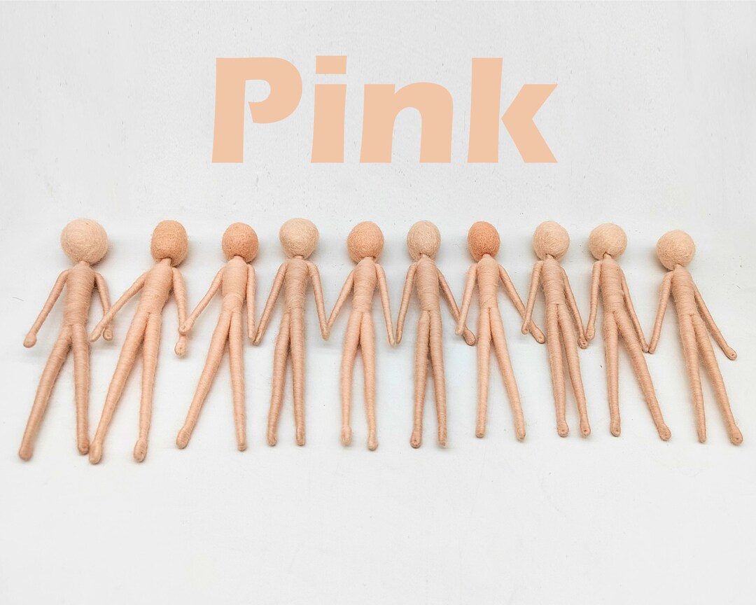 10 Pieces Pink Skin Tone Needle Felted Skeleton, Friendly for Beginner ...