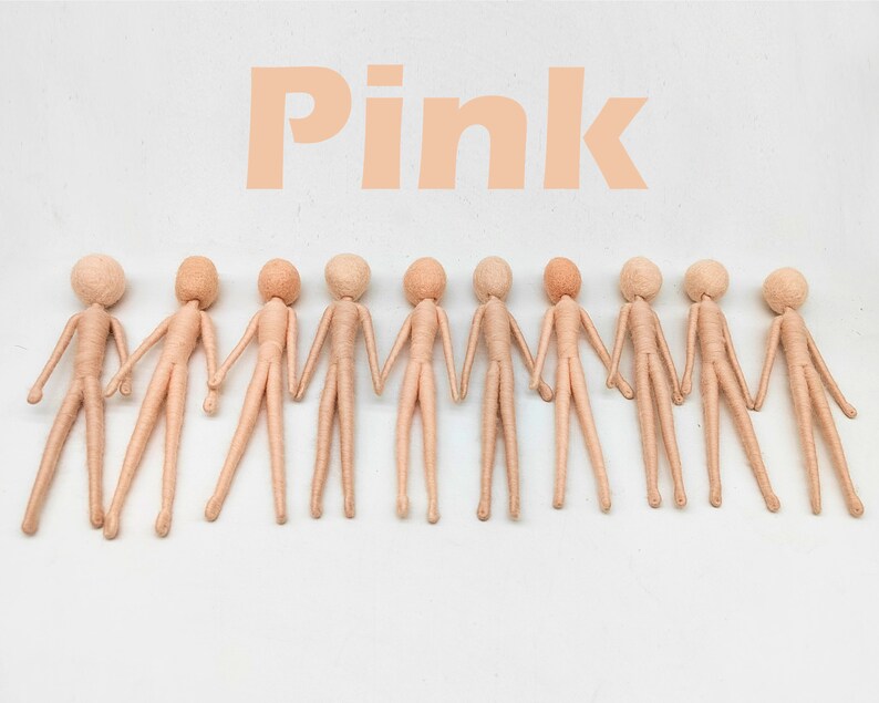 10 Pieces Pink Skin Tone Needle Felted Skeleton, Friendly for Beginner ...