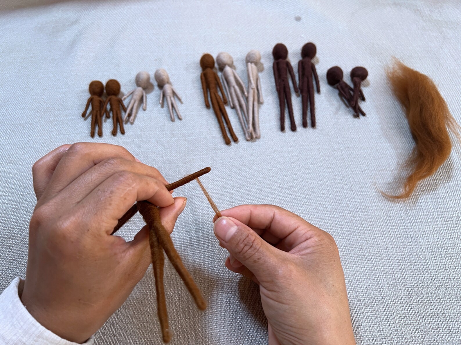 10 Pieces Pink Skin Tone Needle Felted Skeleton, Friendly for Beginner ...