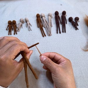 10 Pieces Pink Skin Tone Needle Felted Skeleton, Friendly for Beginner ...
