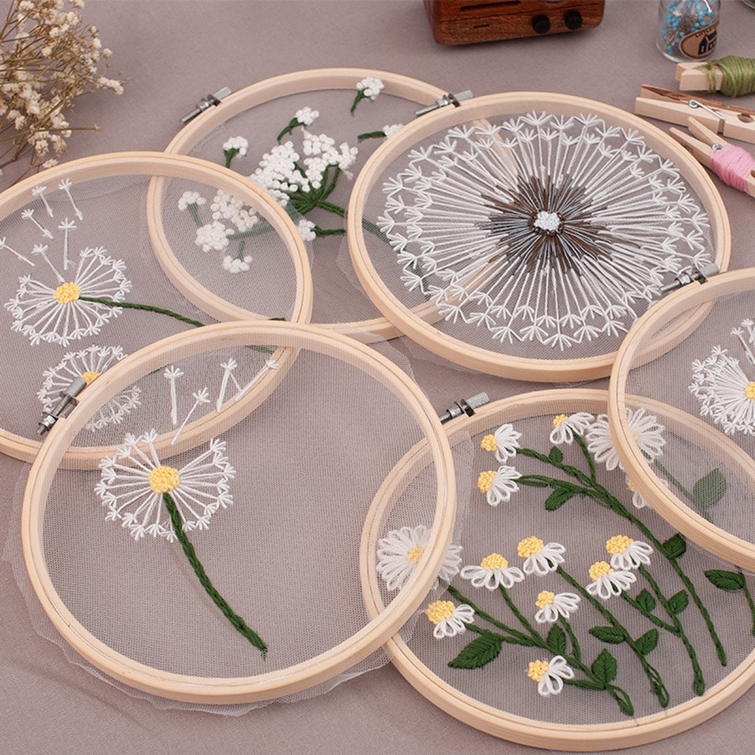 Christmas Gift, Minimalist Transparent Patterned Embroidery Starter Kit ...