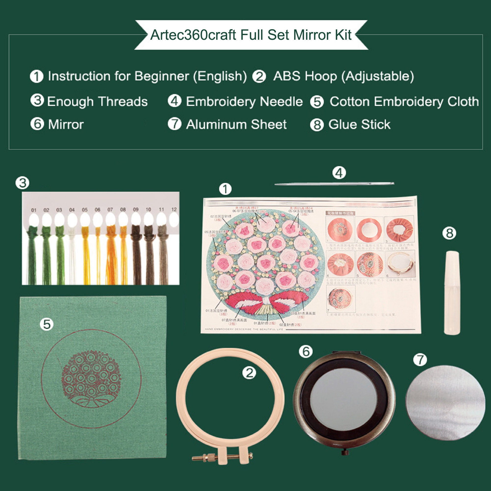 Mirror Embroidery Kit For Beginner Unique Personalized Gifts | Etsy