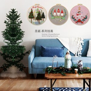 Christmas Evergreens Embroidery Kits With Christmas Patterns ...
