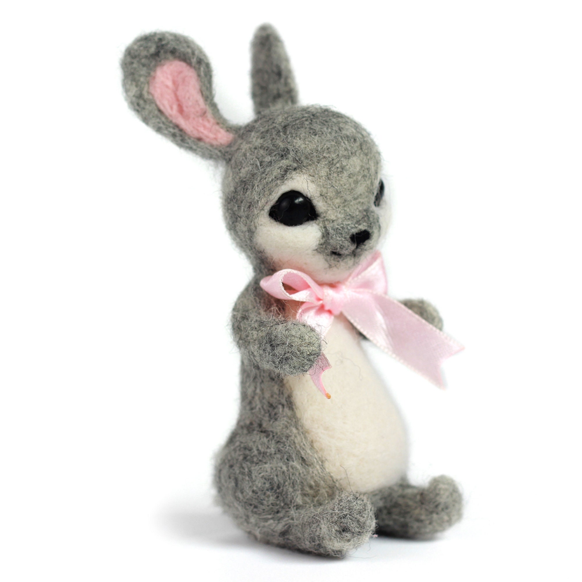 Rabbit Bear 2 Cactus Needle Felting Kits Gift Wrap Felting | Etsy