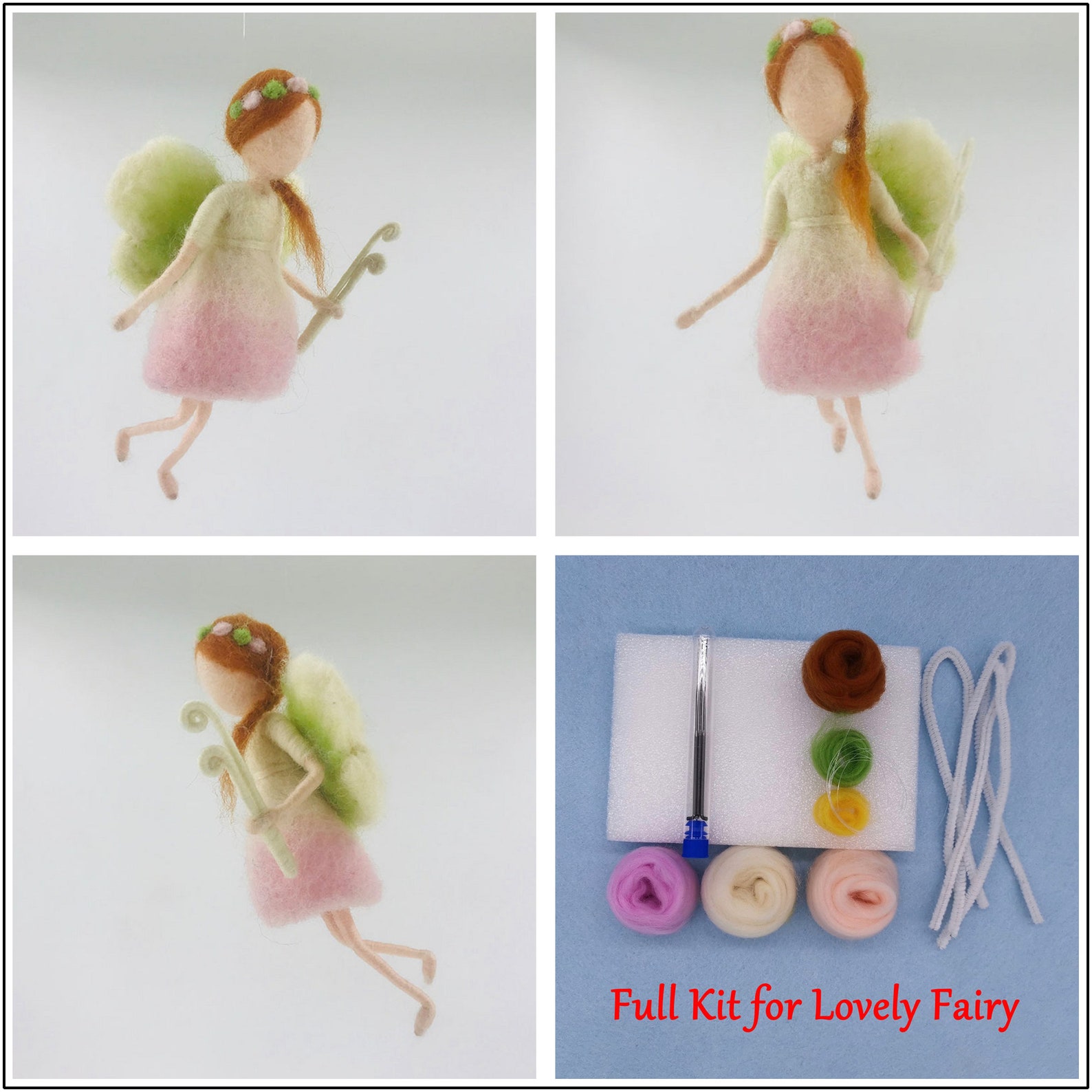 Fairy Needle Felting Kit Christmas Craft Felting Supplies - Etsy