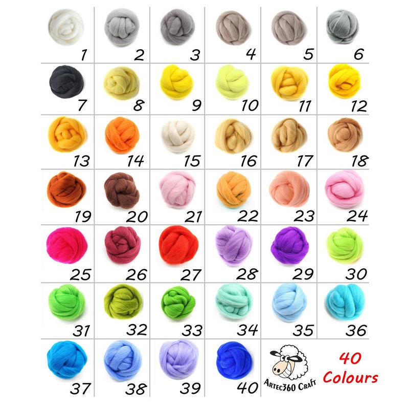 300g Felting Wool Roving Set 3 Colors 70s 19um Grade Needle - Etsy