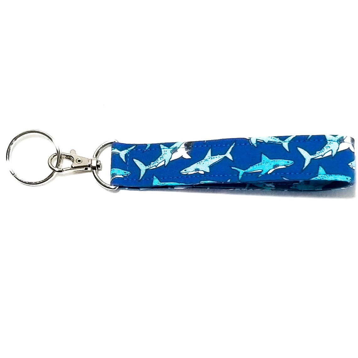 Blue Shark Key Fob Nautical Wristlet Ocean Themed Gift - Etsy