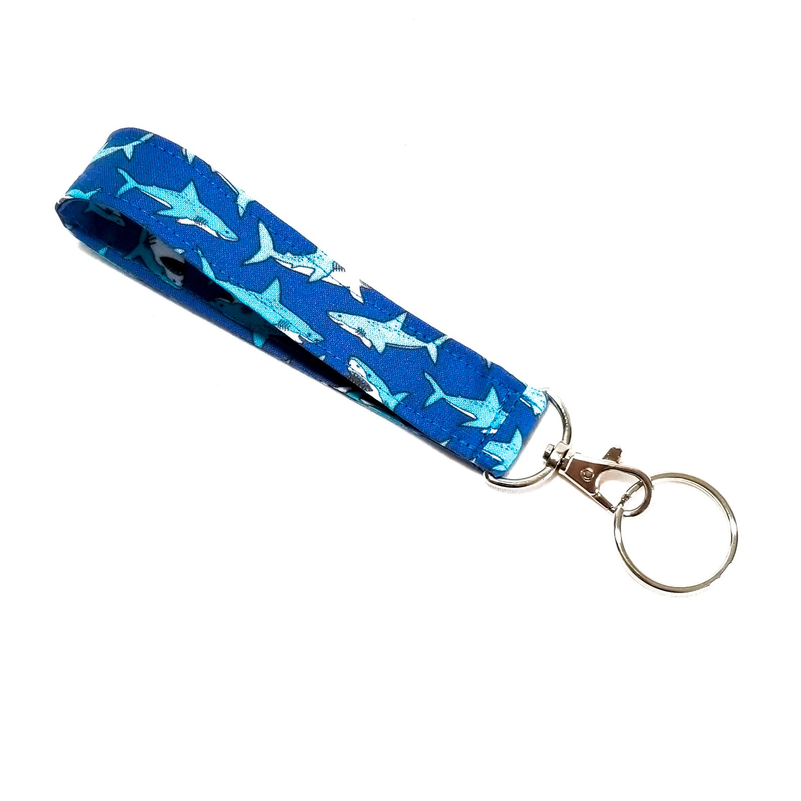 Blue Shark Key Fob Nautical Wristlet Ocean Themed Gift - Etsy
