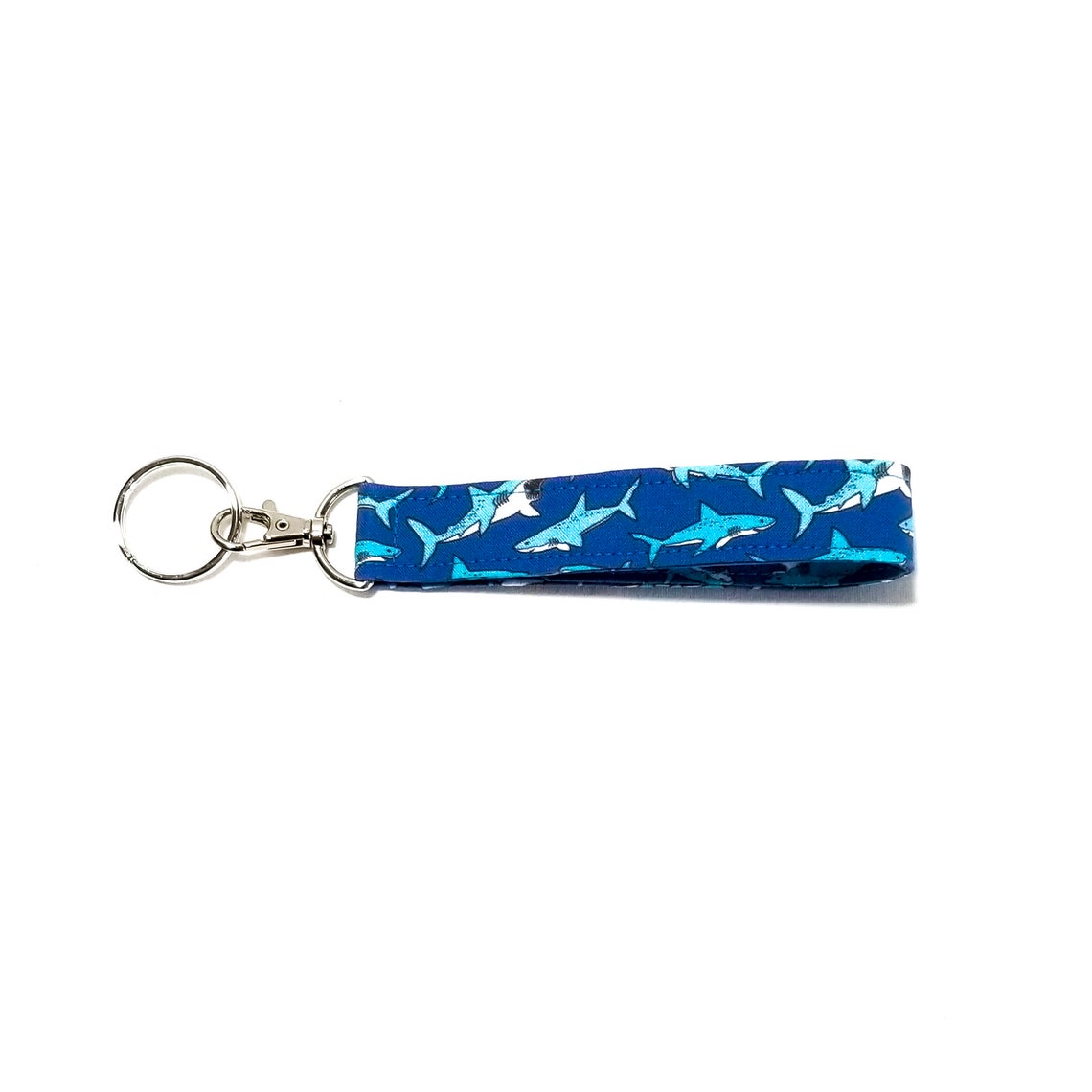 Blue Shark Key Fob Nautical Wristlet Ocean Themed Gift - Etsy