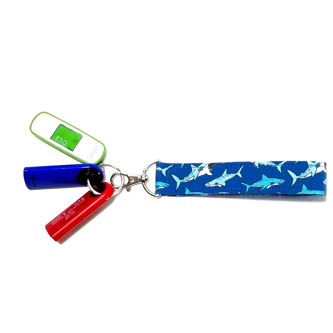 Blue Shark Key Fob Nautical Wristlet Ocean Themed Gift - Etsy