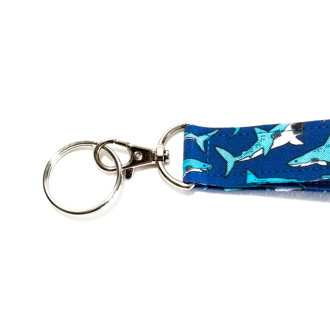 Blue Shark Key Fob Nautical Wristlet Ocean Themed Gift - Etsy