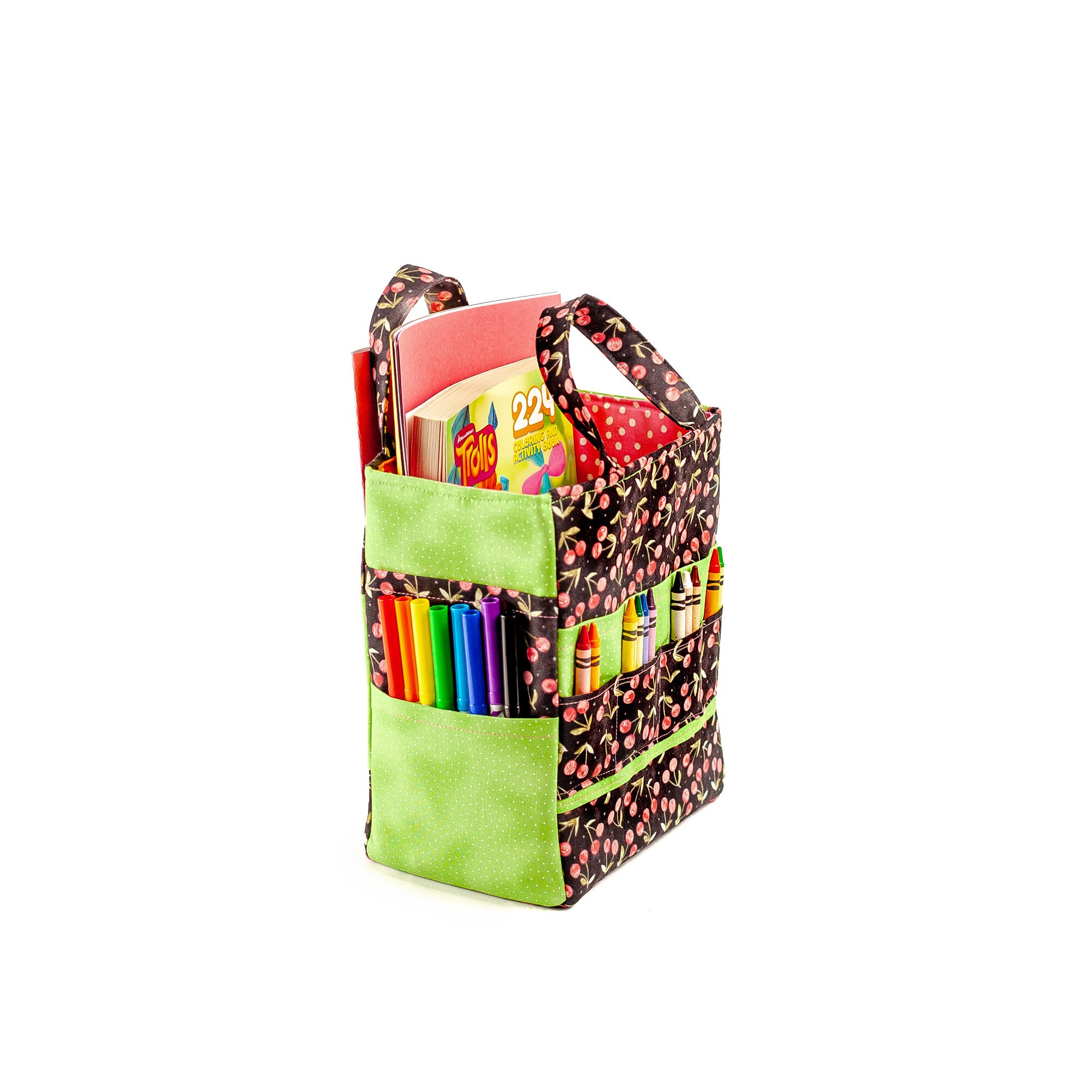 Cherry Kid's Art Tote Bag Children's Crayon Caddy - Etsy