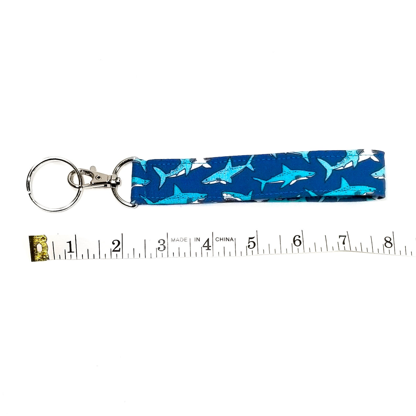 Blue Shark Key Fob Nautical Wristlet Ocean Themed Gift - Etsy
