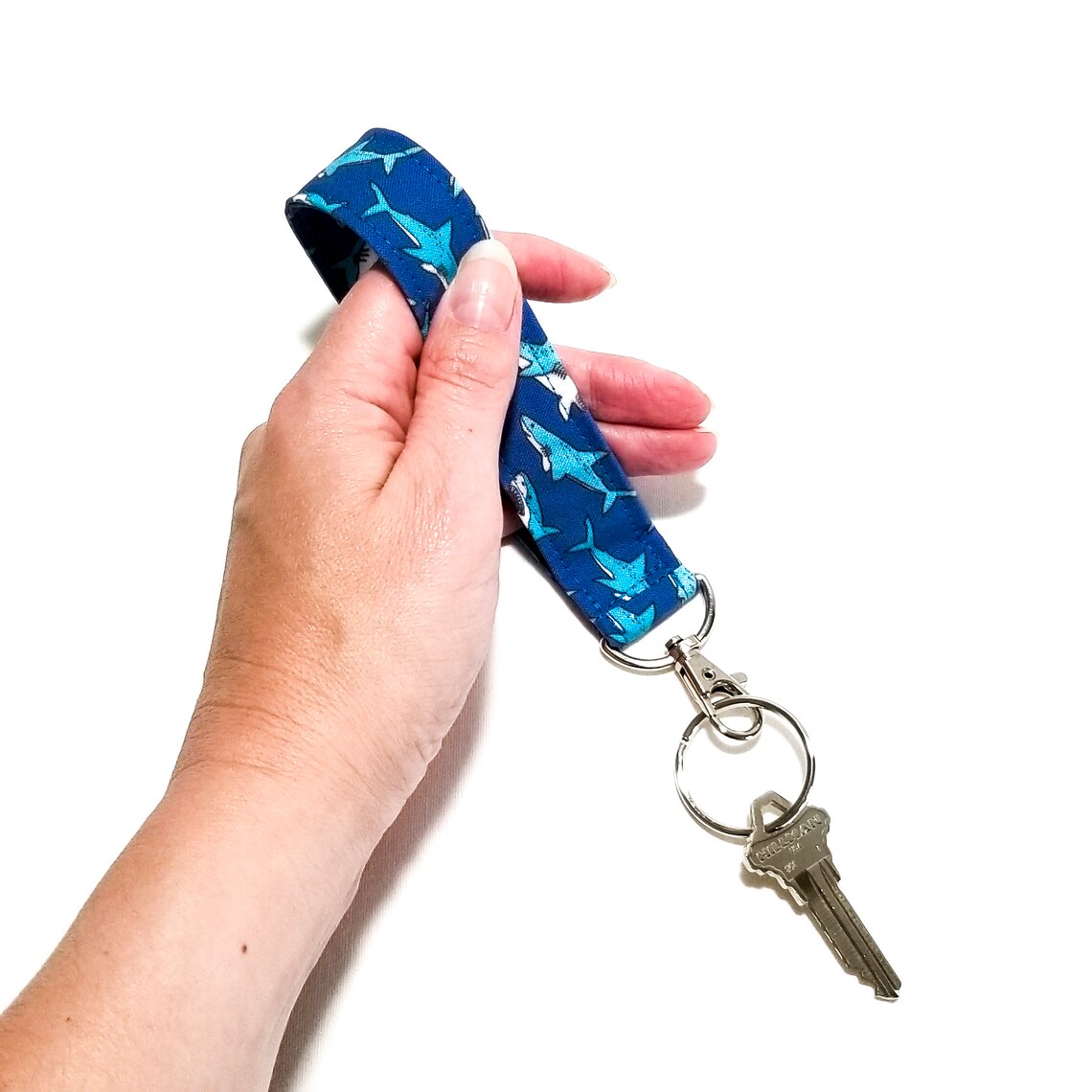 Blue Shark Key Fob Nautical Wristlet Ocean Themed Gift - Etsy