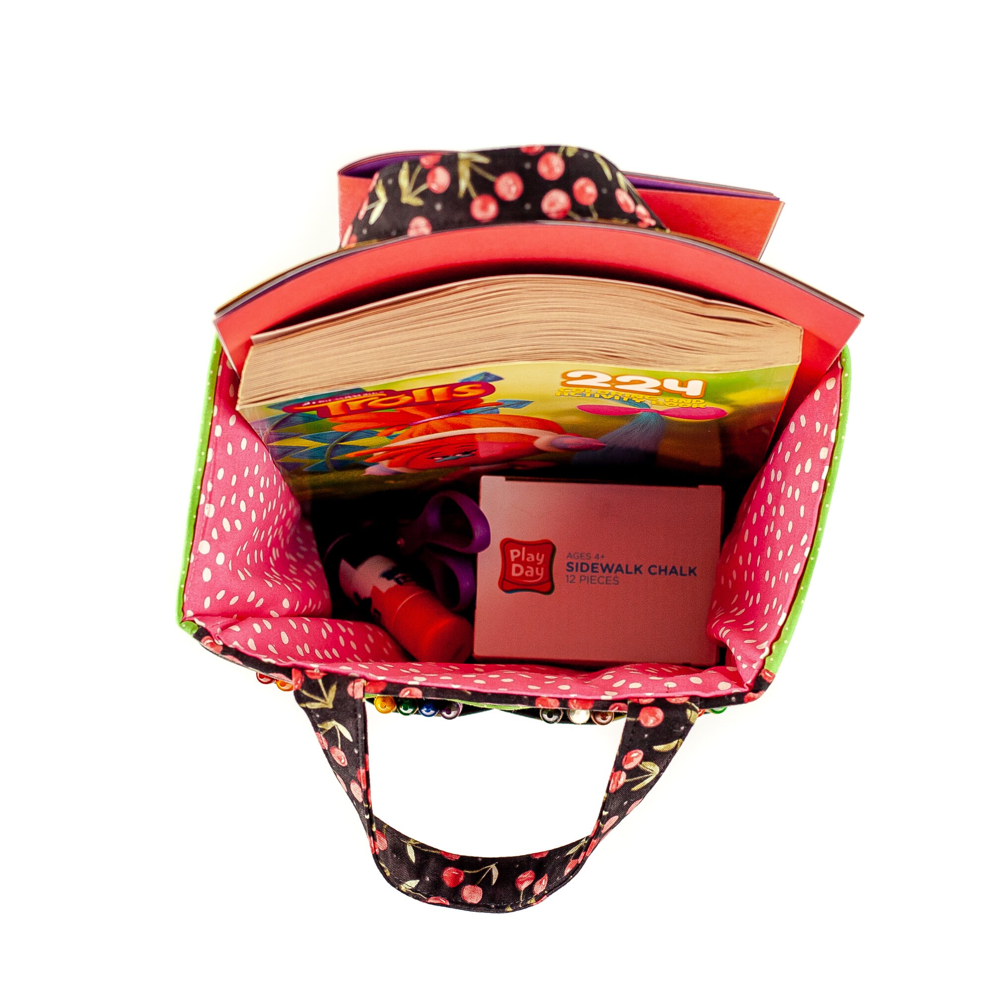 Cherry Kid's Art Tote Bag Children's Crayon Caddy - Etsy