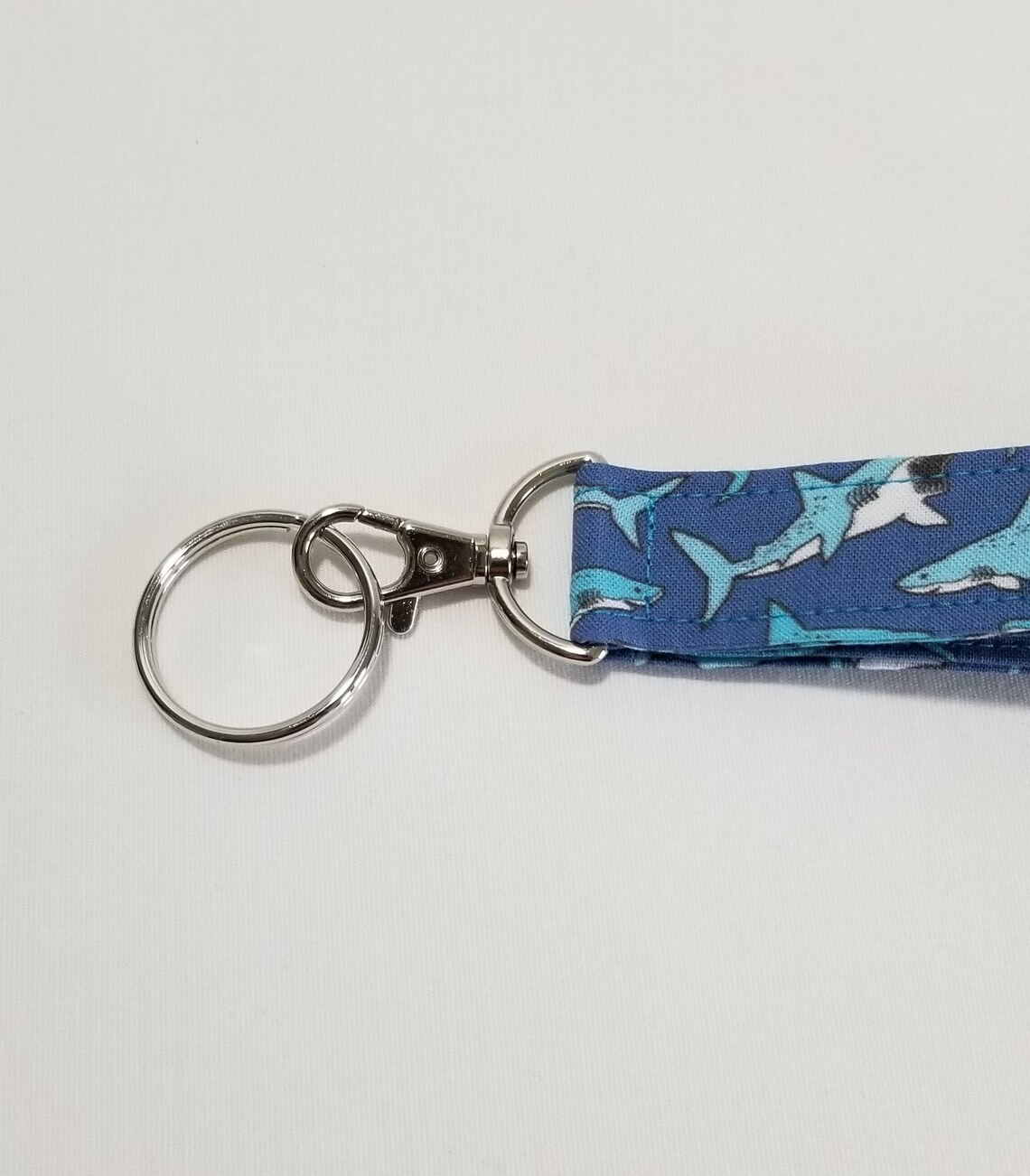 Blue Shark Key Fob Nautical Wristlet Ocean Themed Gift | Etsy