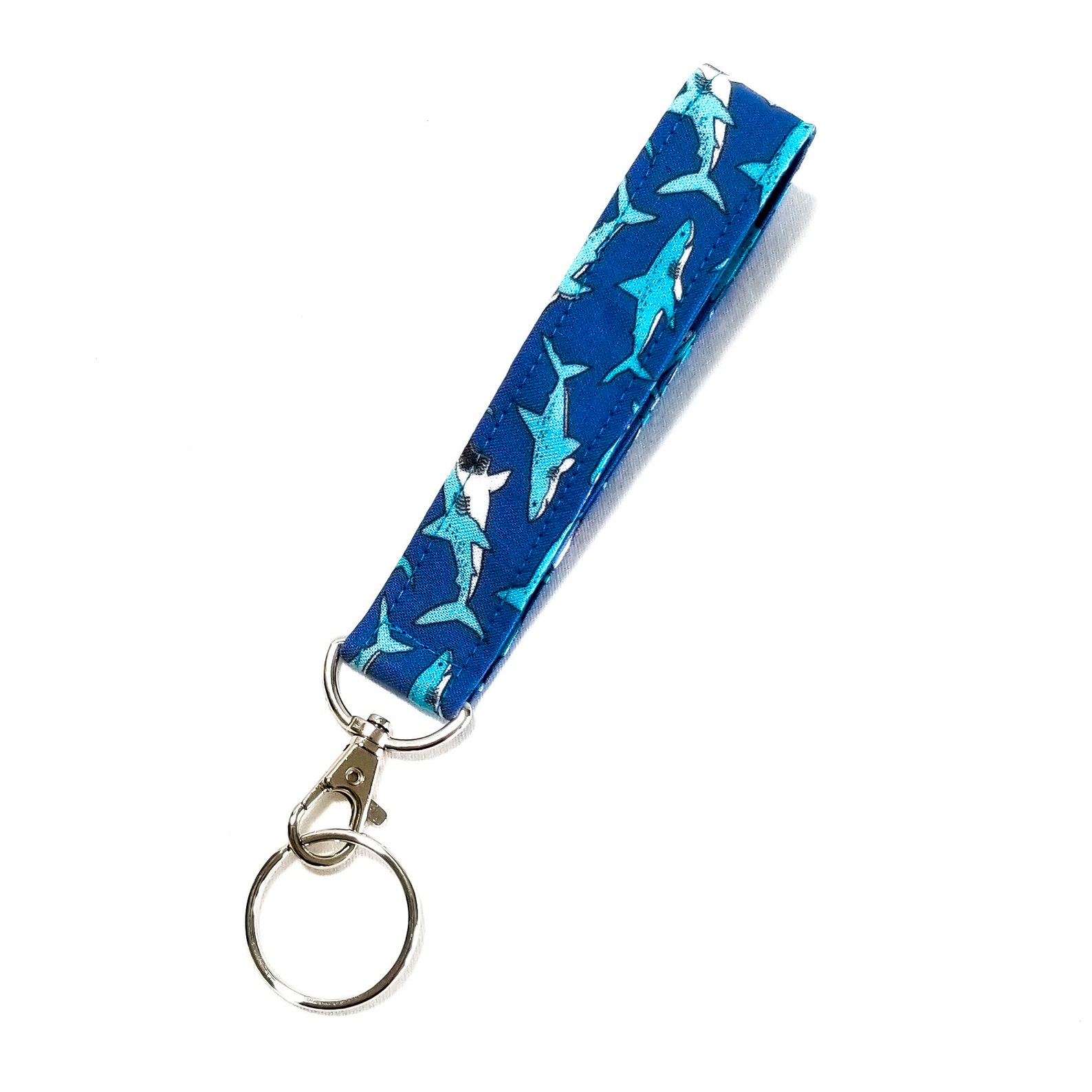 Blue Shark Key Fob Nautical Wristlet Ocean Themed Gift - Etsy