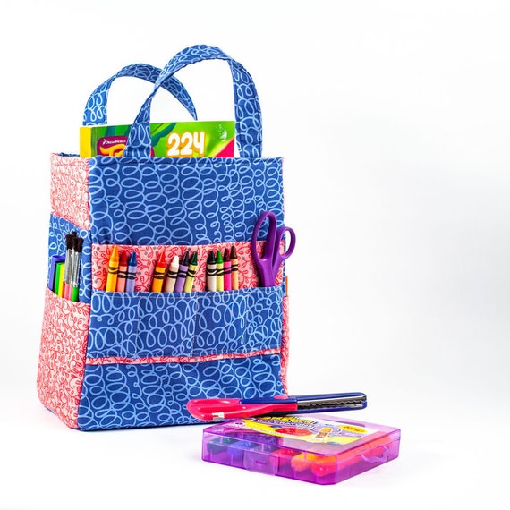 Pink and Purple Kid's Art Tote Bag Children's Crayon | Etsy