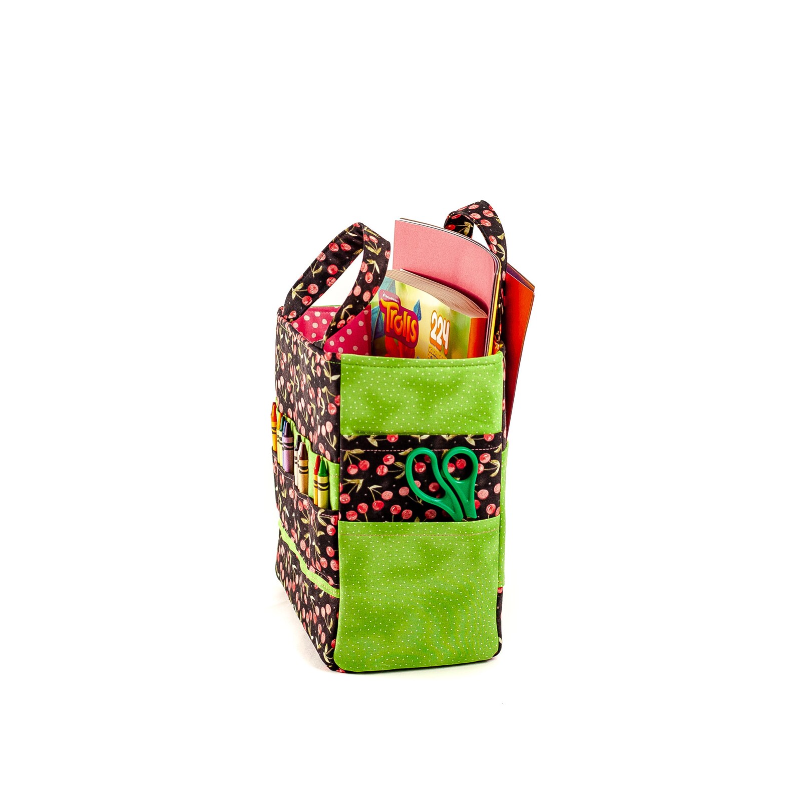 Cherry Kid's Art Tote Bag Children's Crayon Caddy - Etsy