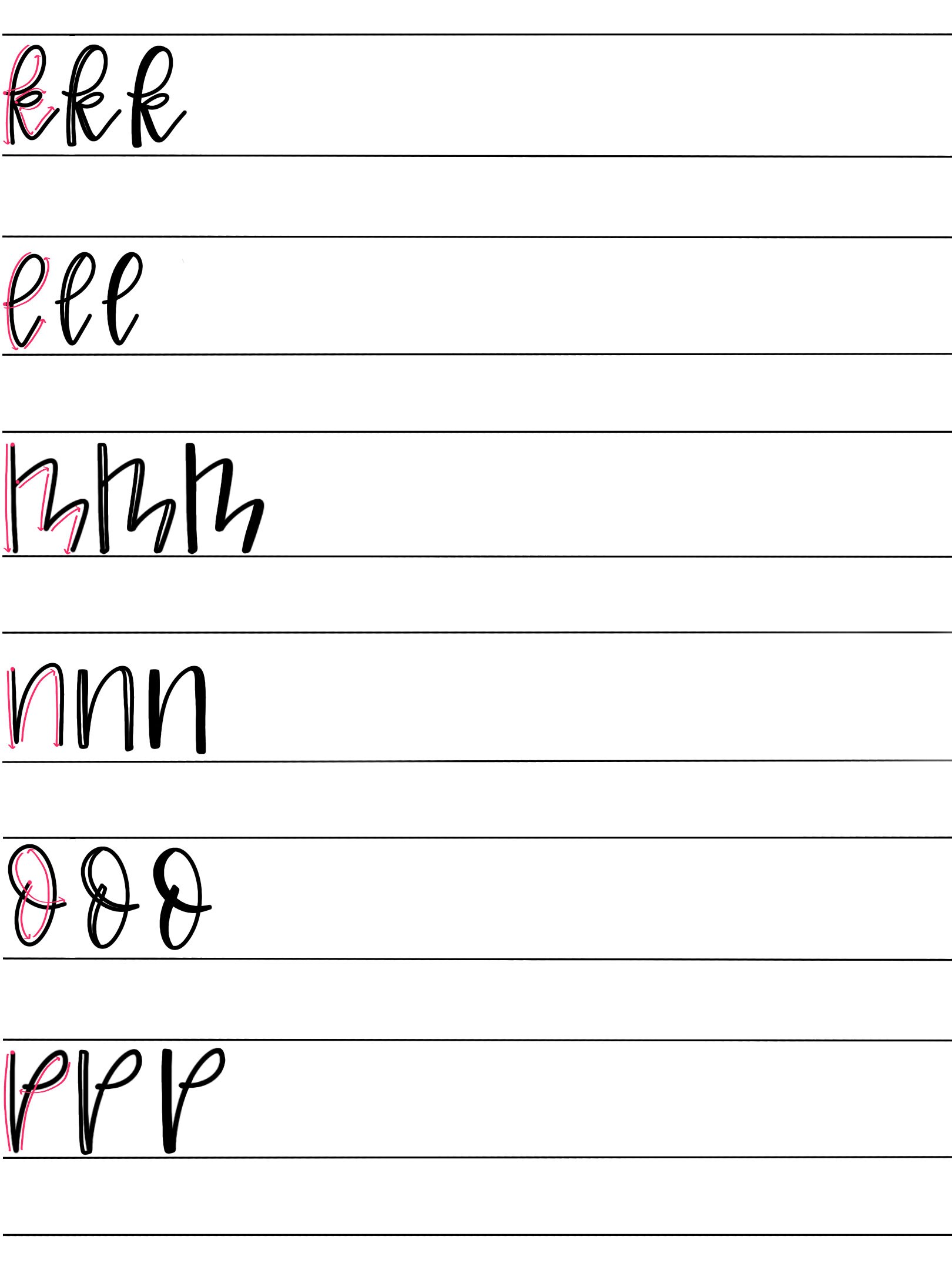Simple Hand Lettering Practice Sheet Alphabet A-Z Downloadable ...