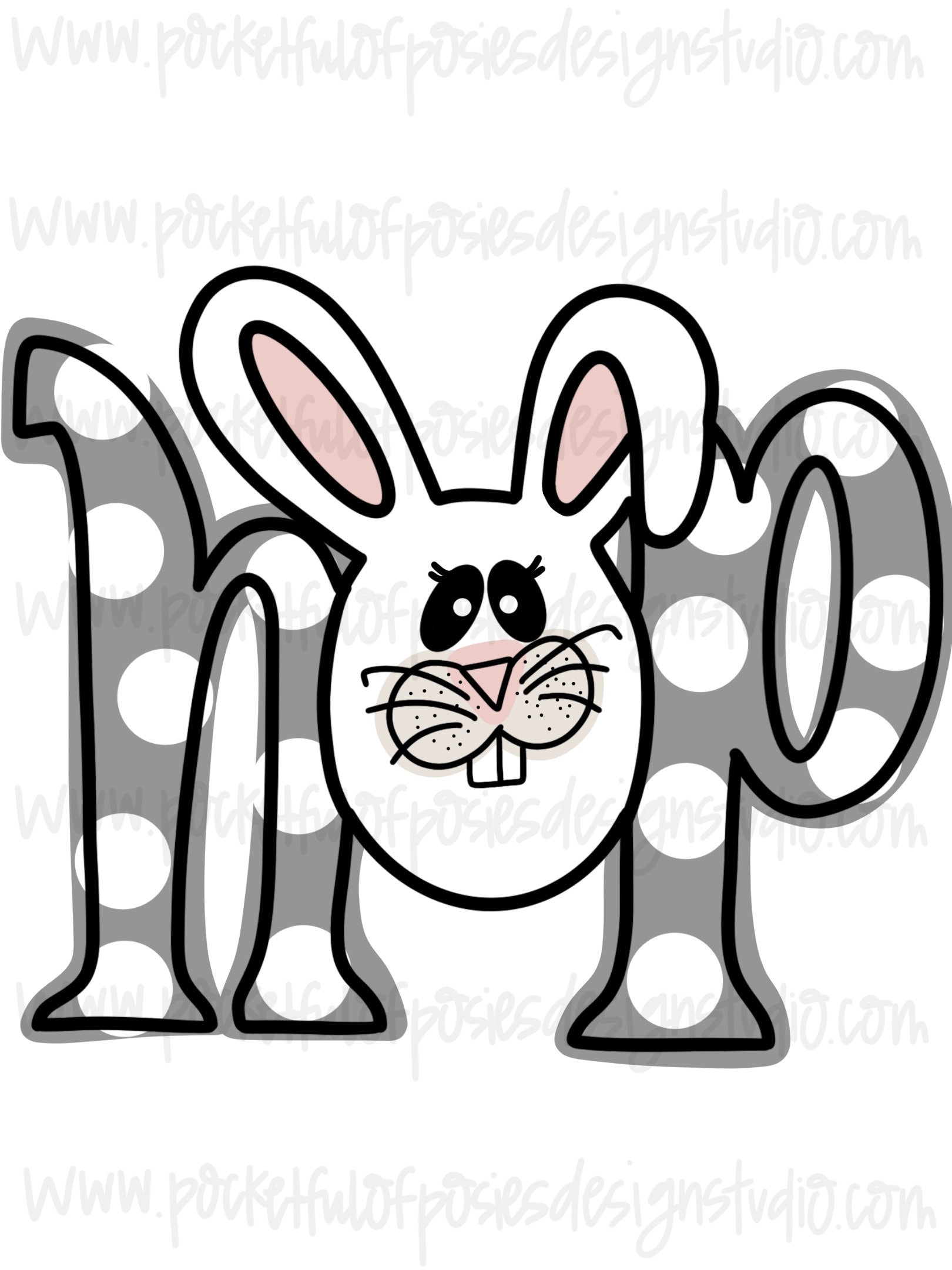 Hop Easter Bunny Door Hanger Downloadable Printable Template - Etsy
