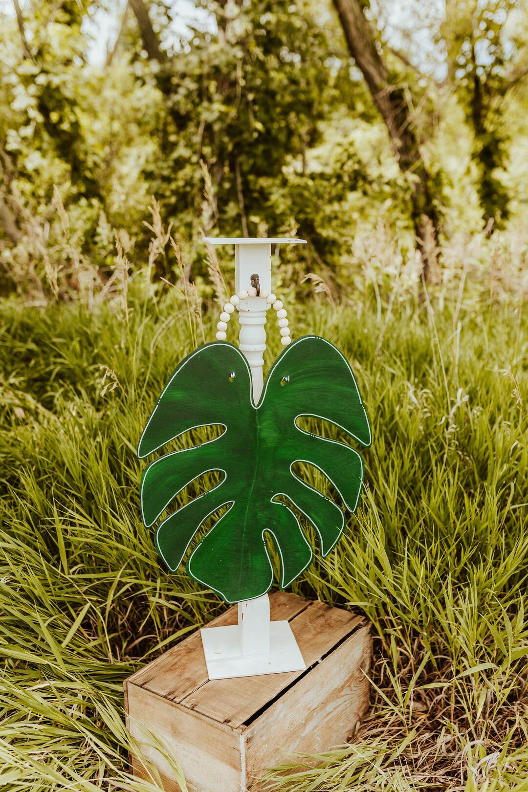 Monstera Leaf Door Hanger Everyday Door Sign, Minimalist, Modern ...