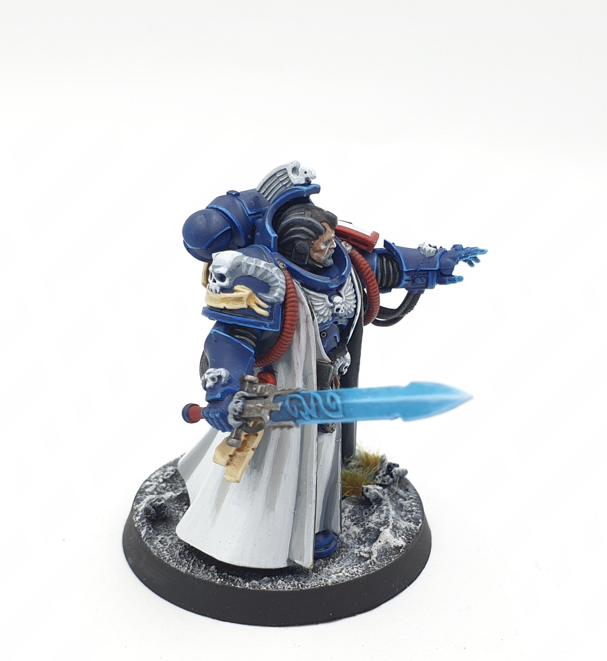 Primaris Raven Guard Space Marine Librarian Painted Miniature Warhammer ...