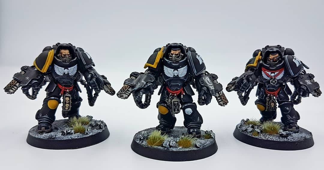 3 X Primaris Raven Guard Aggressors Painted Miniatures, Custom Painted ...