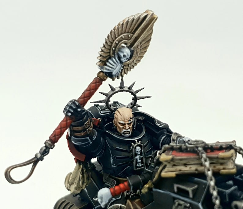 Primaris Space Marine Chaplain on Bike Custom Painted Miniature ...