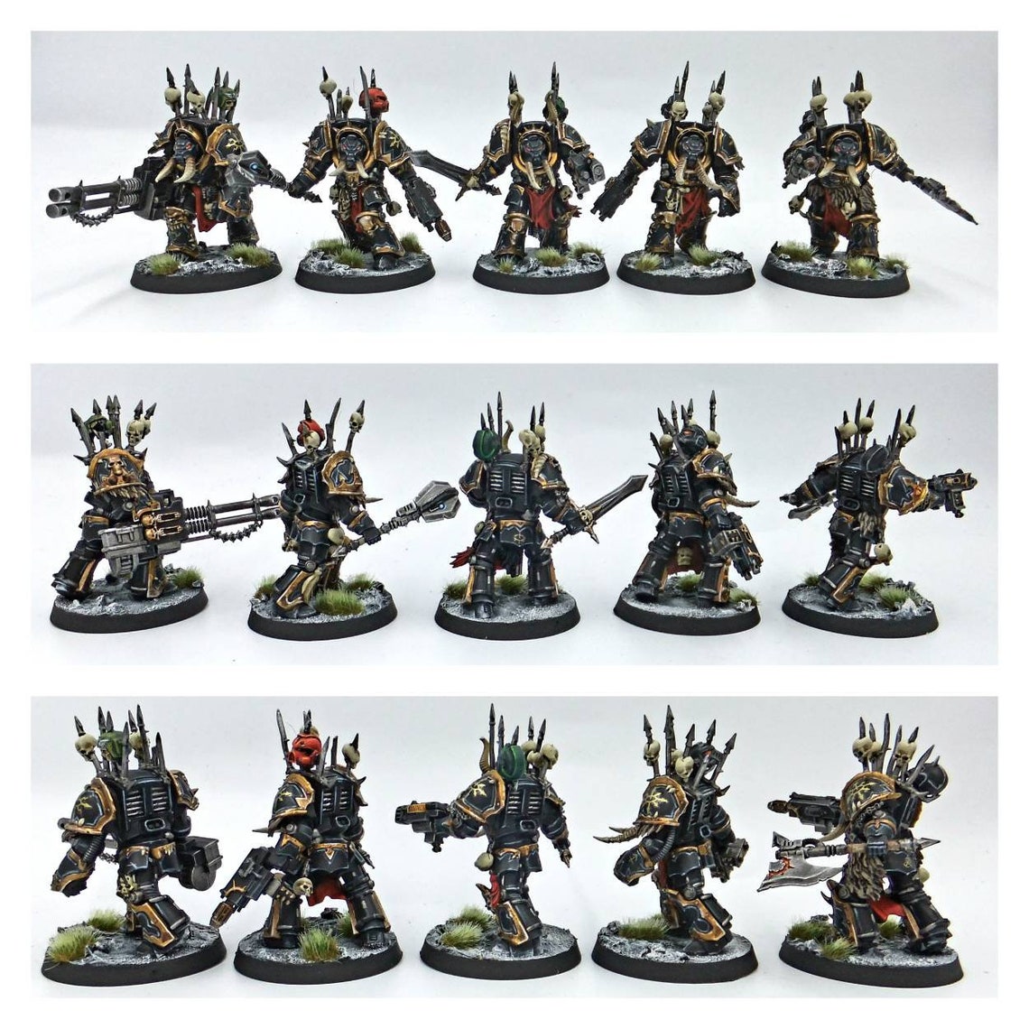 5 X Chaos Space Marine Terminators Custom Painted for Sale, Warhammer ...