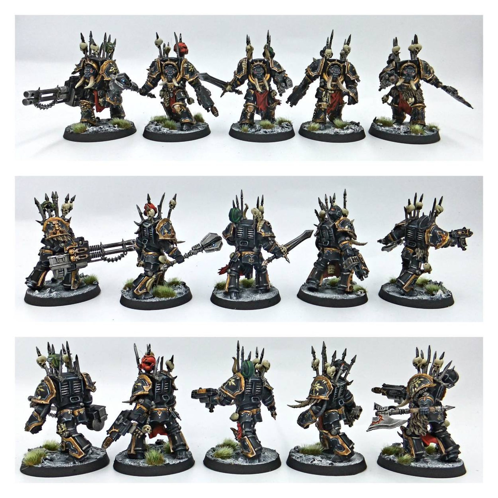 5 X Chaos Space Marine Terminators Custom Painted for Sale, Warhammer ...