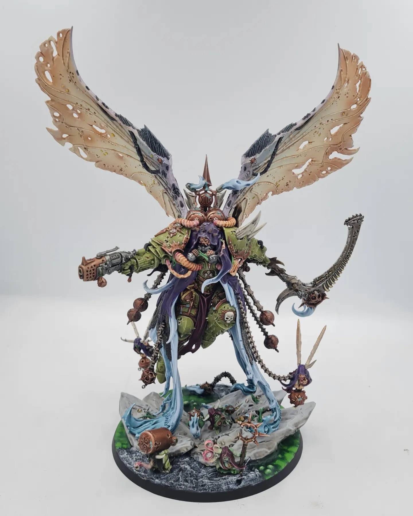 Mortarion Daemon Primarch of Nurgle Custom Painted Miniature, Warhammer ...