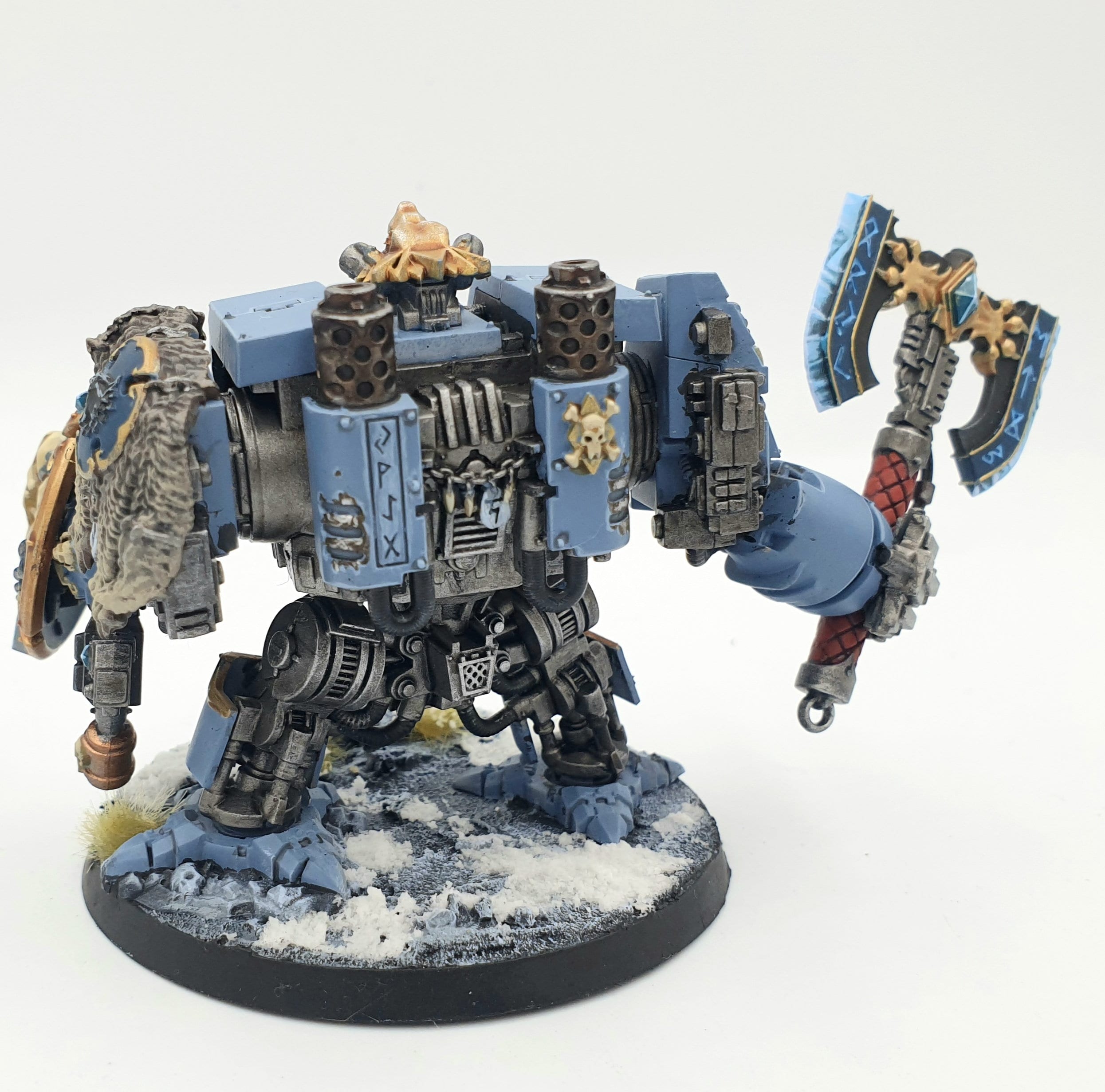 Venerable Dreadnought Space Marine Space Wolves Painted Miniature ...