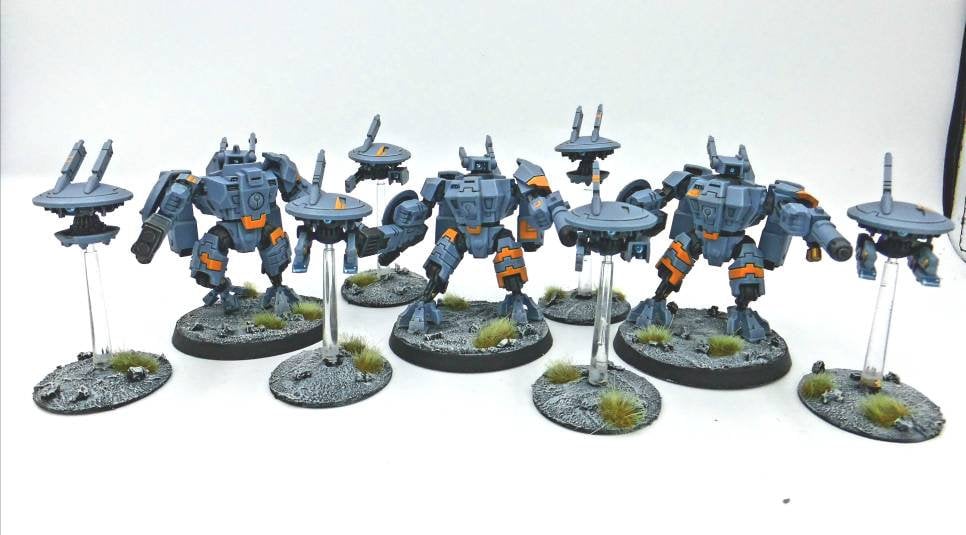 3 X Tau XV8 Crisis Battlesuits Fully Magnetised Painted - Etsy UK