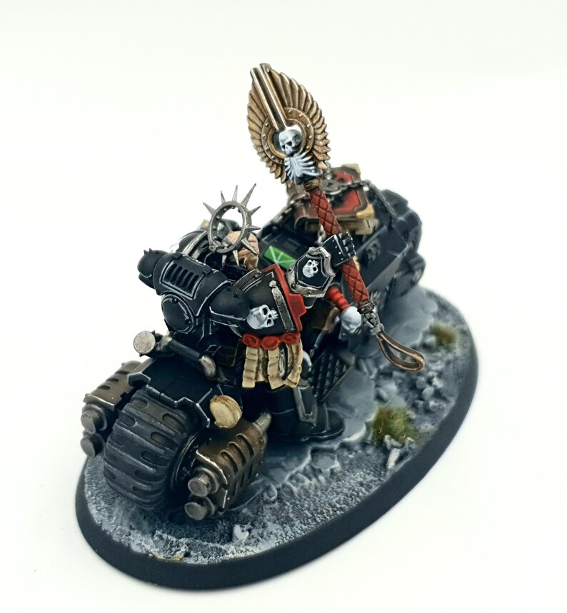 Primaris Space Marine Chaplain on Bike Custom Painted Miniature ... Primaris Space Marine Chaplain on Bike Custom Painted Miniature ...