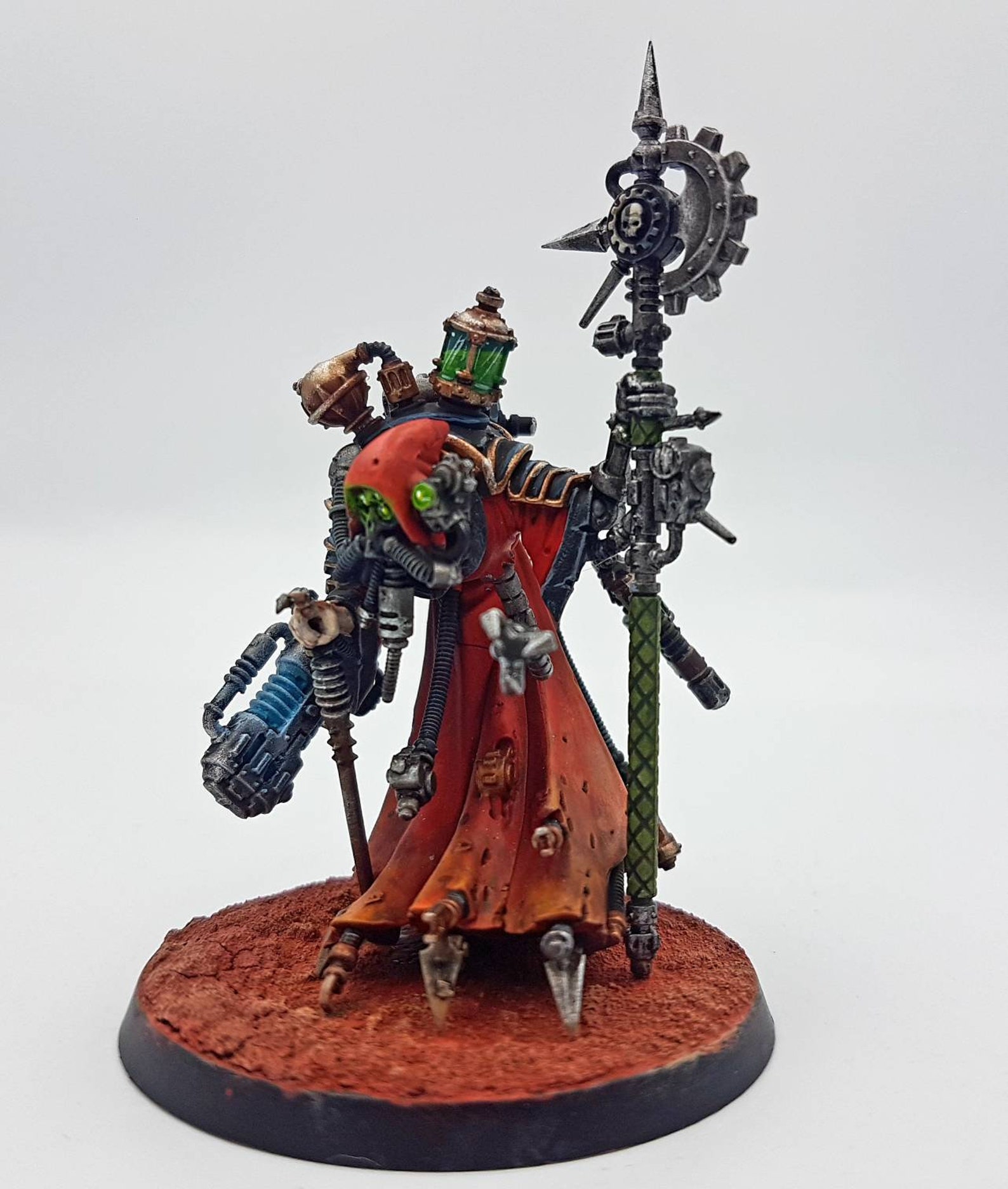 Warhammer 40k Skitarii Tech-priest Dominus, Painted Custom Miniature ...