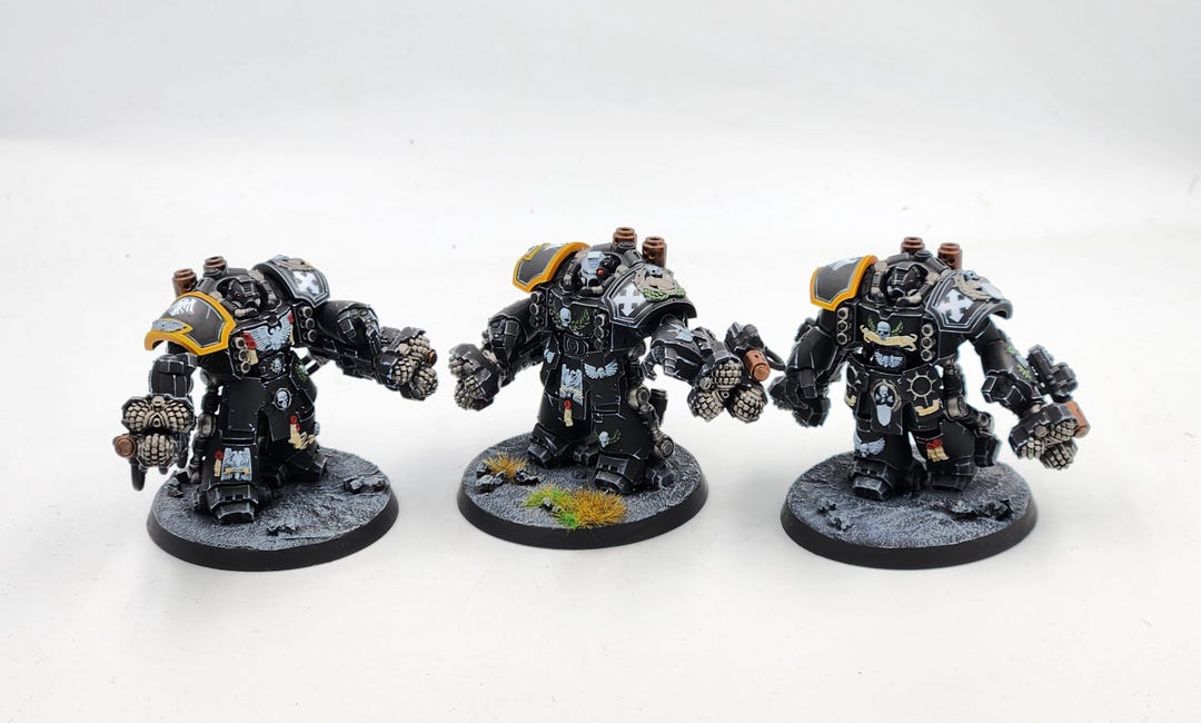 Centurion Assault Squad Space Marines Raven Guard Painted Miniature ...